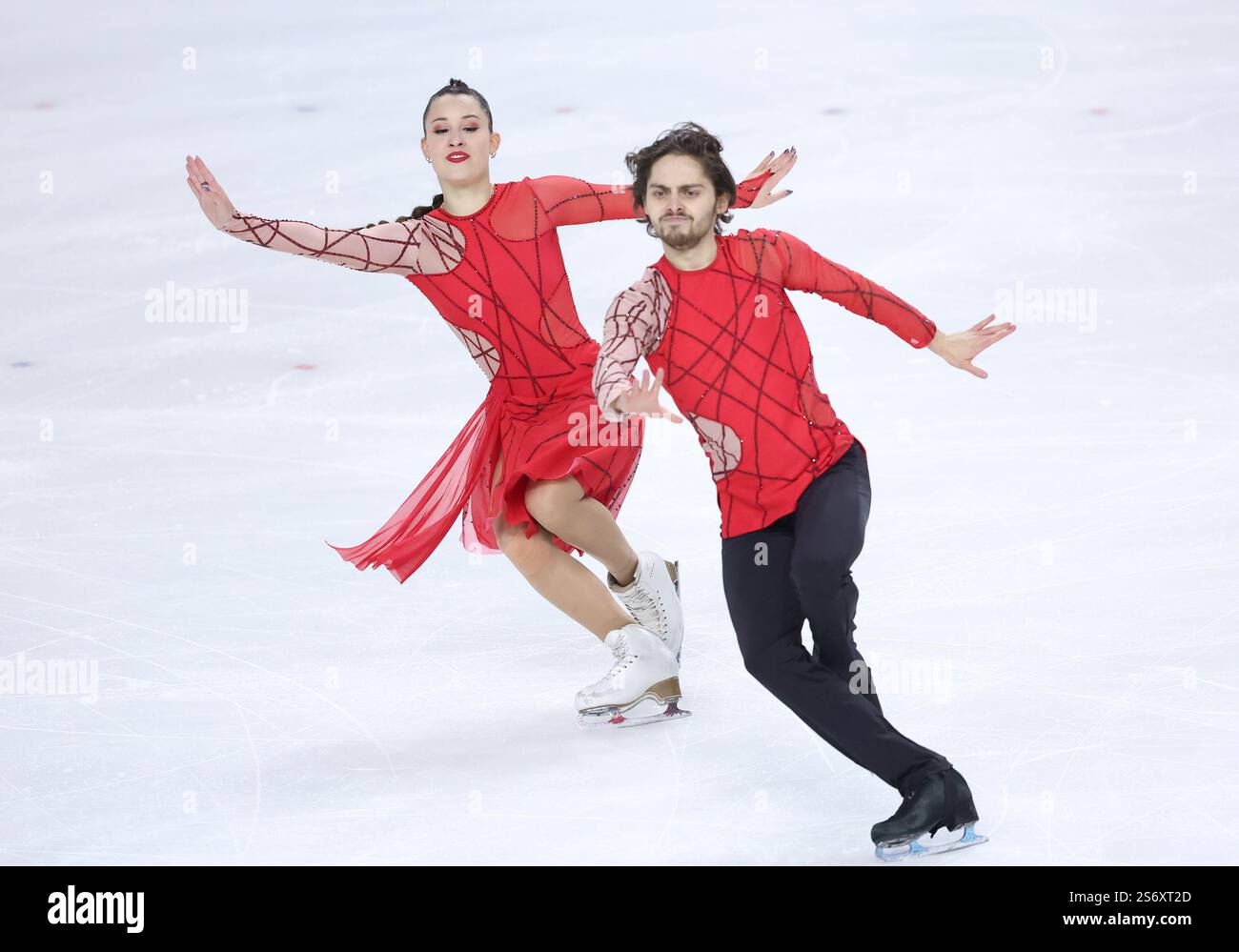 Turin, Italy. 17th Jan, 2025. Emese Csiszer (L)/Mark Shapiro of Hungary ...