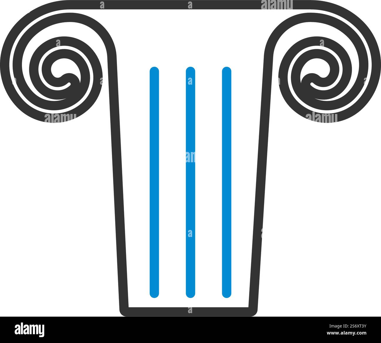 Icon Of Antique Column. Editable Bold Outline With Color Fill Design ...