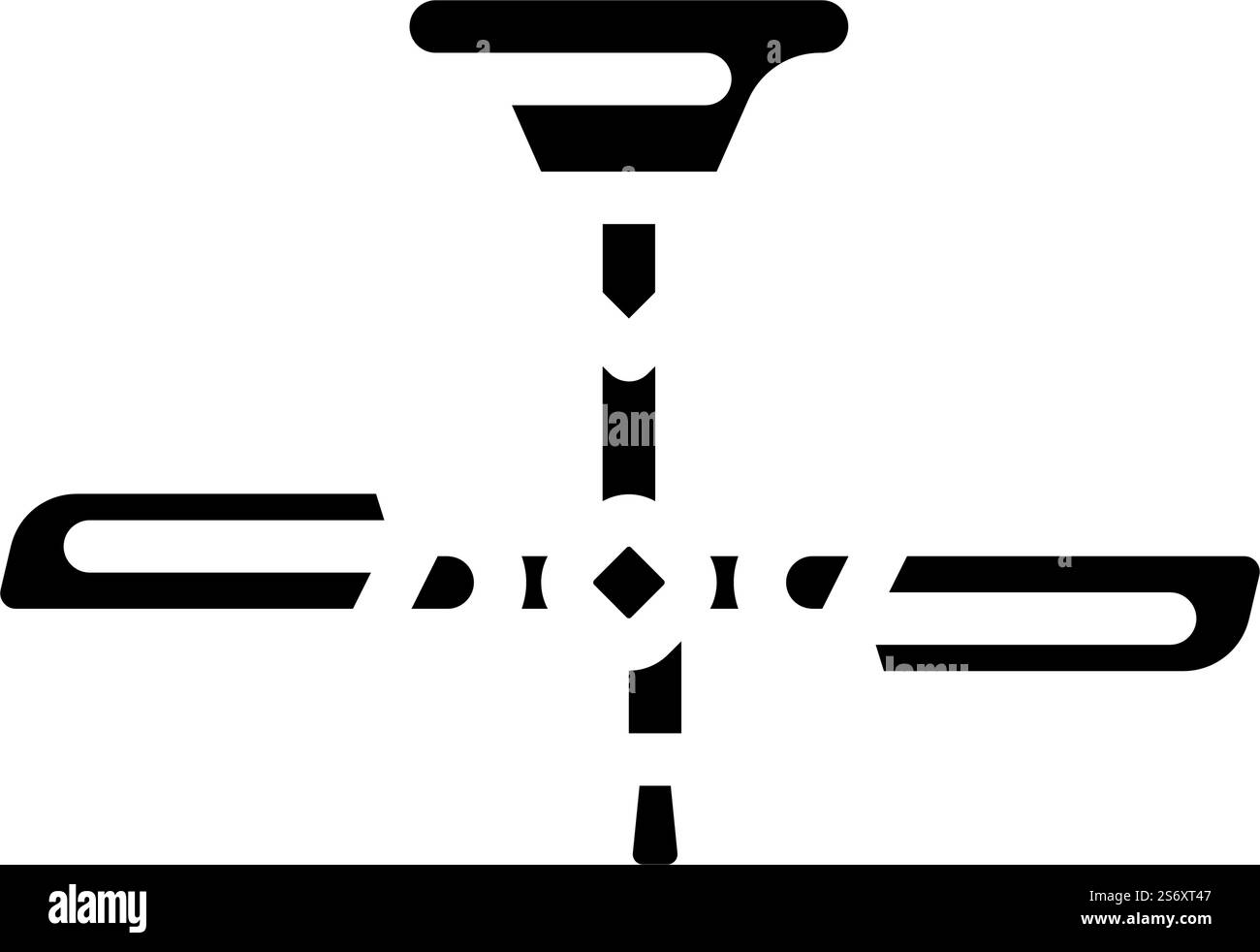 ceiling elegant fan glyph icon vector. ceiling elegant fan sign ...