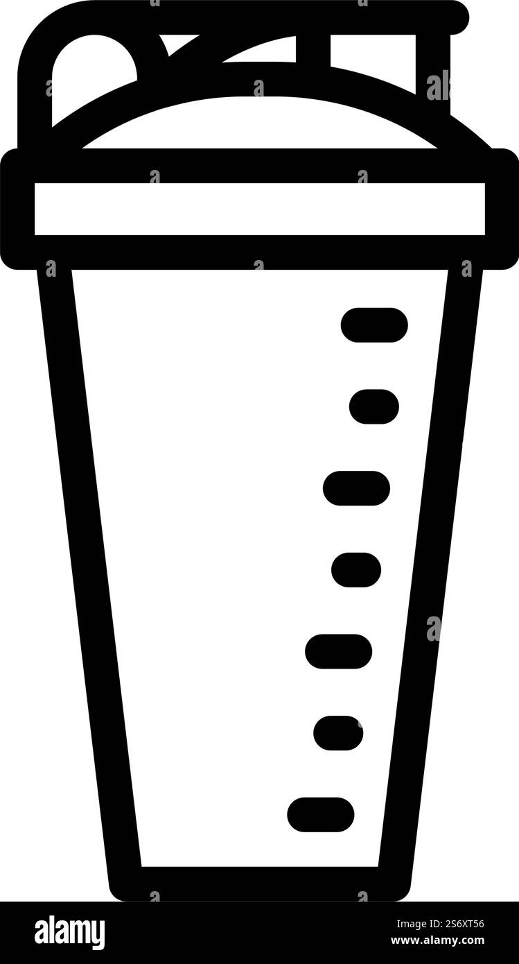 sports shaker cup line icon vector. sports shaker cup sign. isolated ...