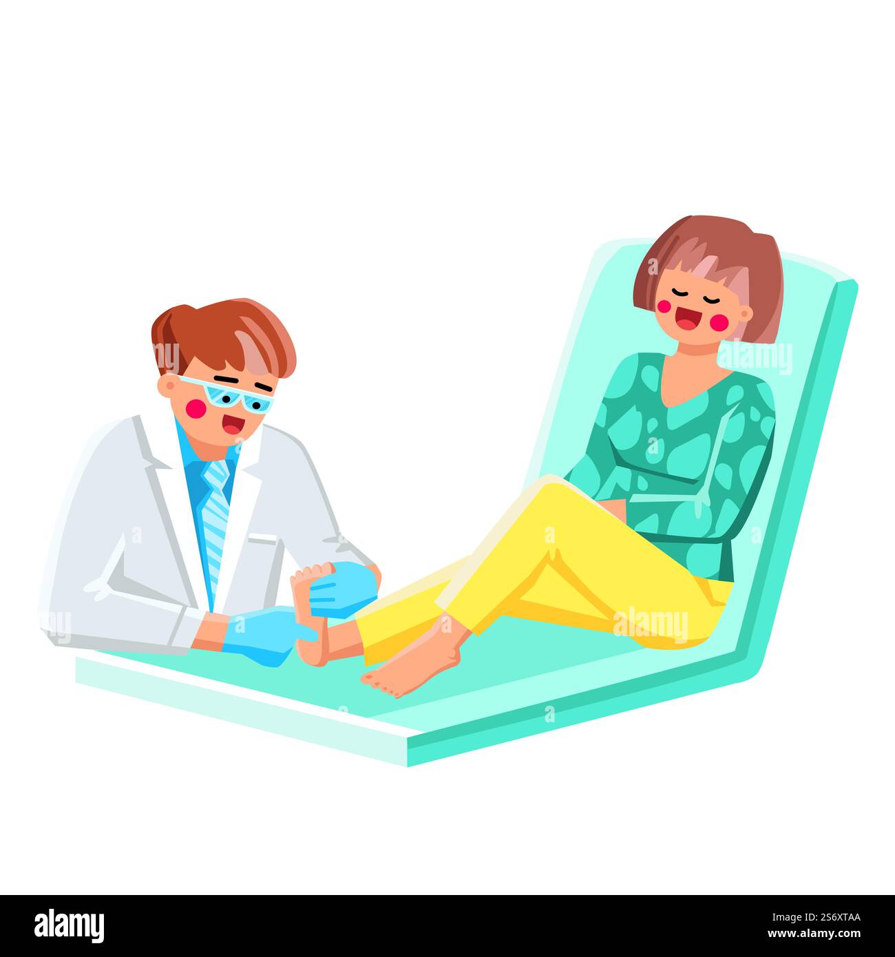 podiatrist foot vector. podiatry feet doctor, chiropodist patient ...