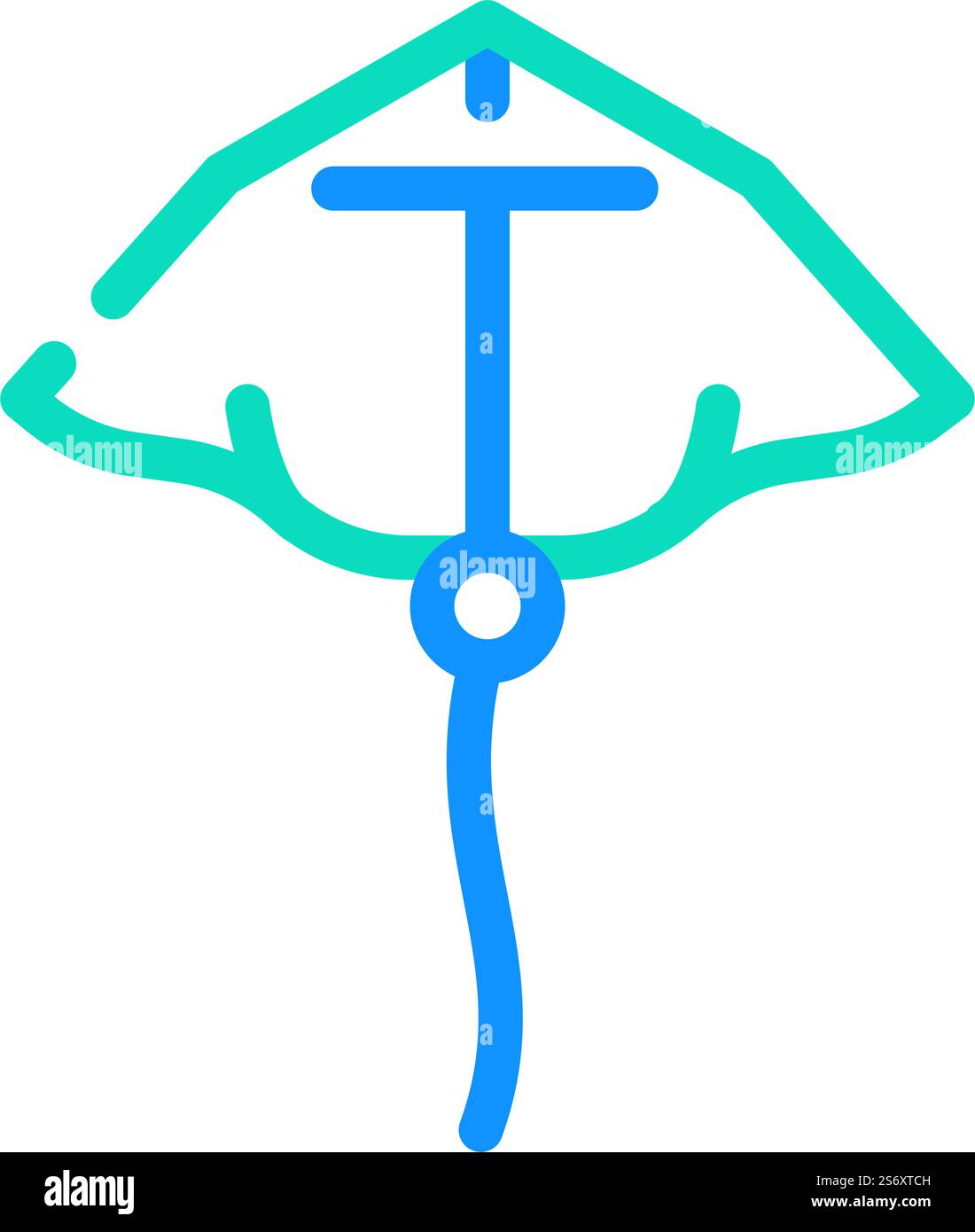 stingray form kite color icon vector. stingray form kite sign. isolated ...