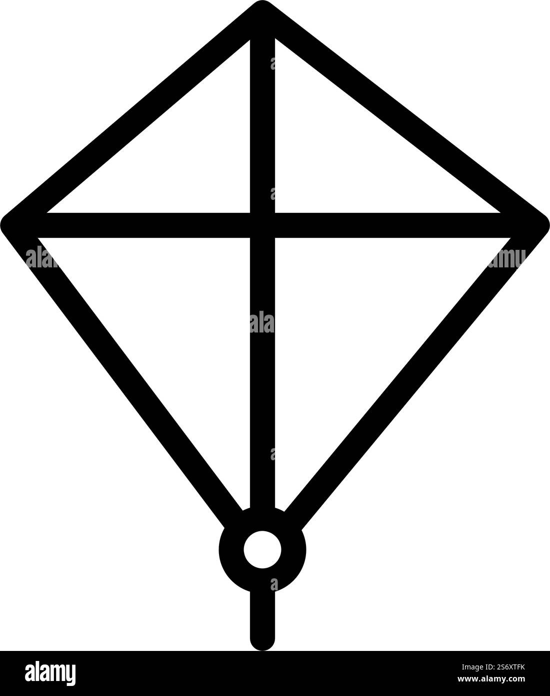 flying kite line icon vector. flying kite sign. isolated contour symbol ...