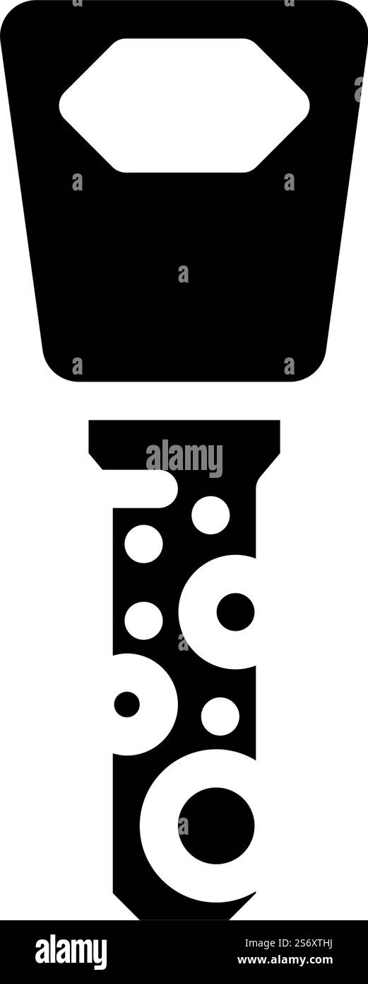 dimple key glyph icon vector. dimple key sign. isolated symbol ...