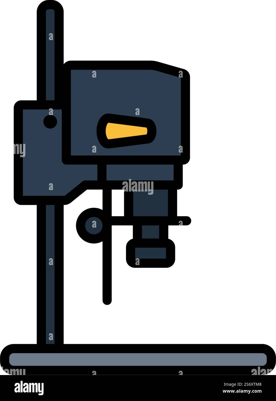 Icon Of Photo Enlarger. Editable Bold Outline With Color Fill Design ...