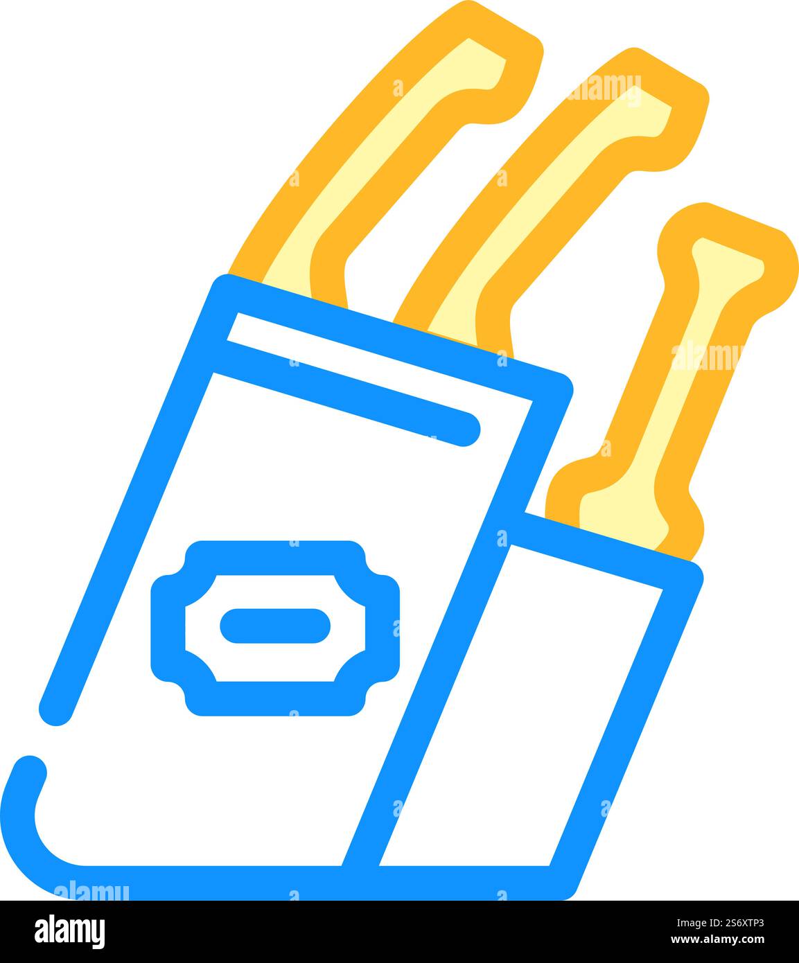 set of knives color icon vector. set of knives sign. isolated symbol ...