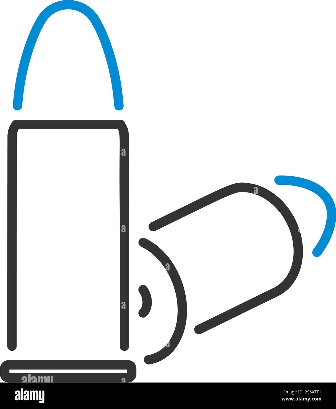 Pistol Bullets Icon. Editable Bold Outline With Color Fill Design ...