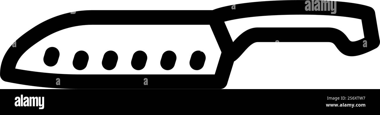 santoku knife line icon vector. santoku knife sign. isolated contour ...