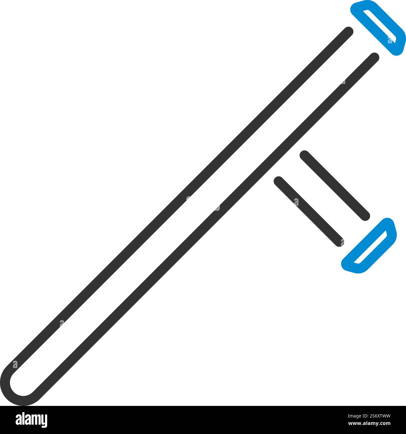 Police Baton Icon. Editable Bold Outline With Color Fill Design. Vector ...