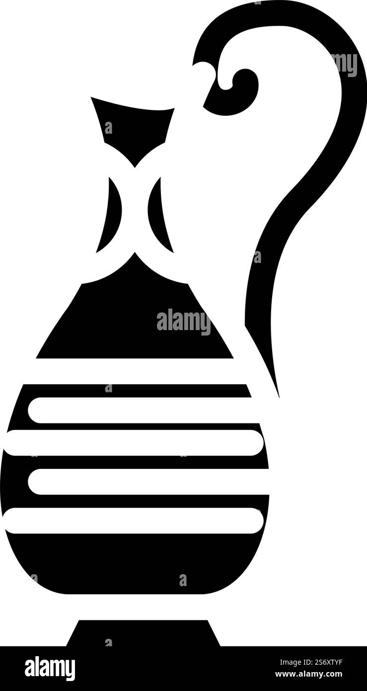 water jug glyph icon vector. water jug sign. isolated symbol ...