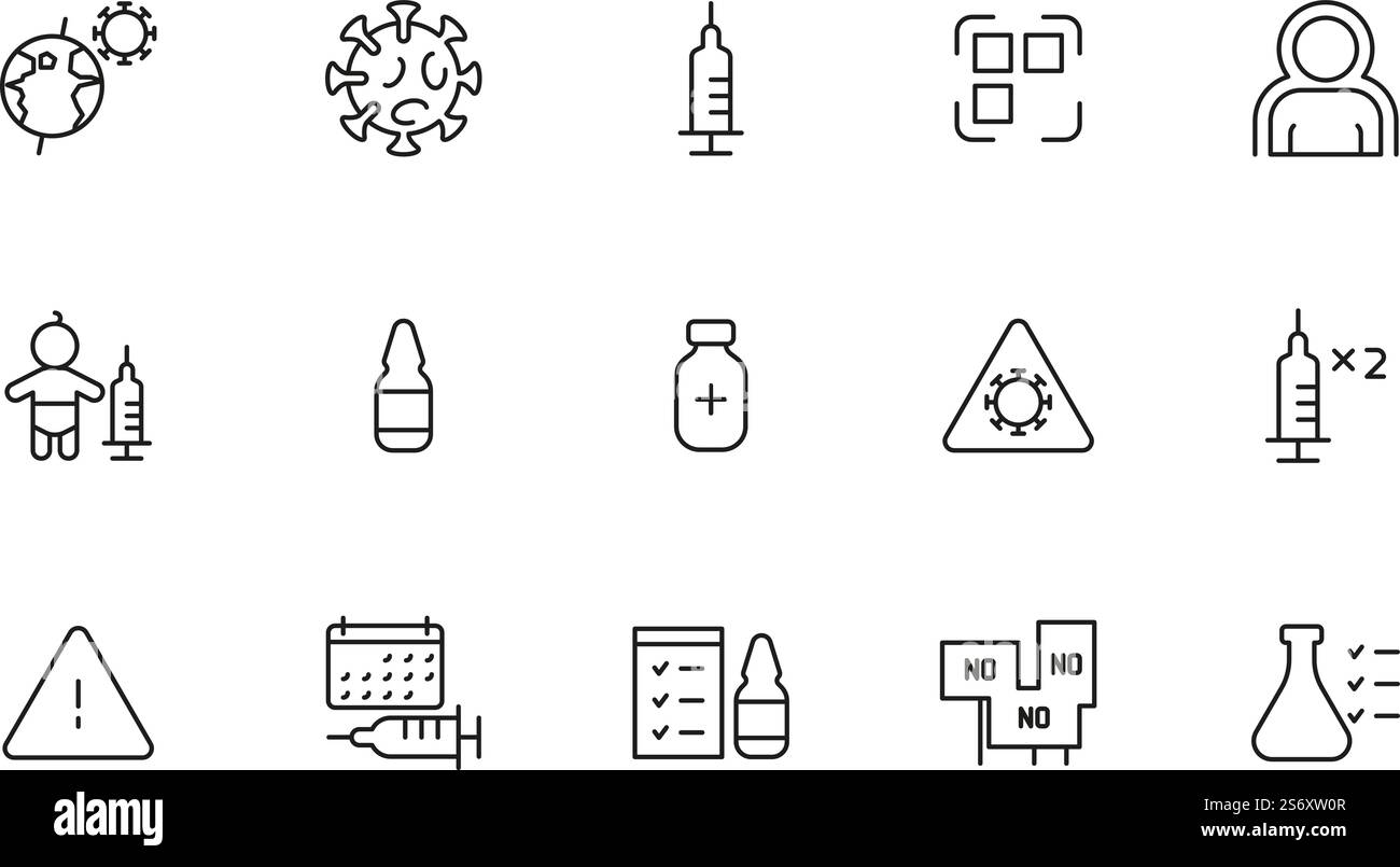 Vaccination icon. Syringe injection at covid 19 bacteria destroyed ...
