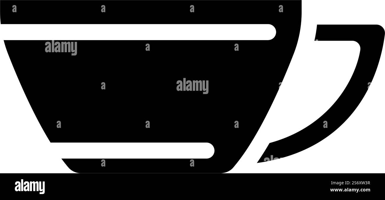 coffee cup glyph icon vector. coffee cup sign. isolated symbol ...