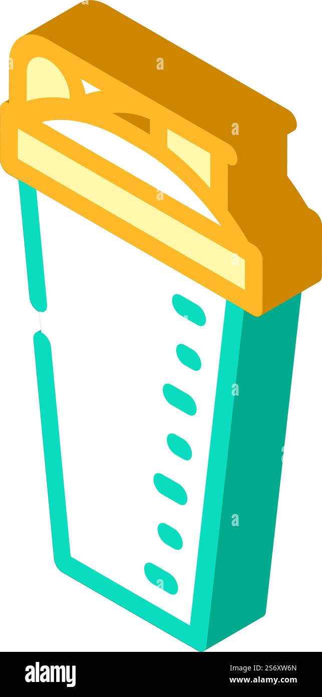 sports shaker cup isometric icon vector. sports shaker cup sign ...