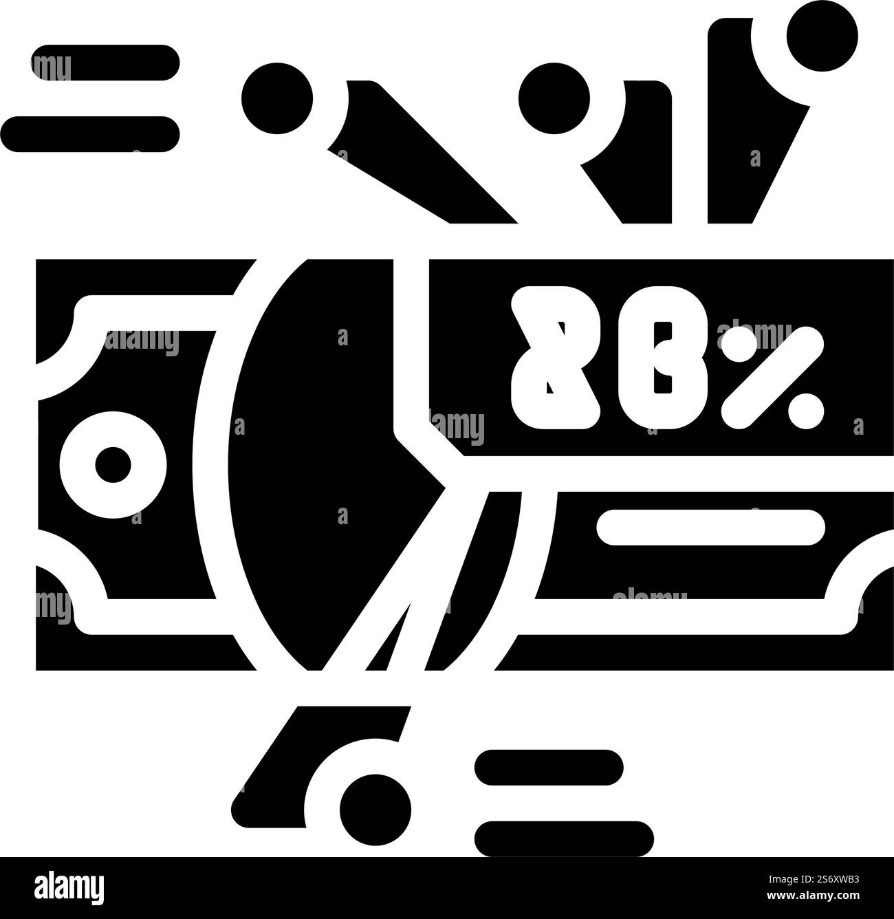 accounting expenses percentage glyph icon vector. accounting expenses ...