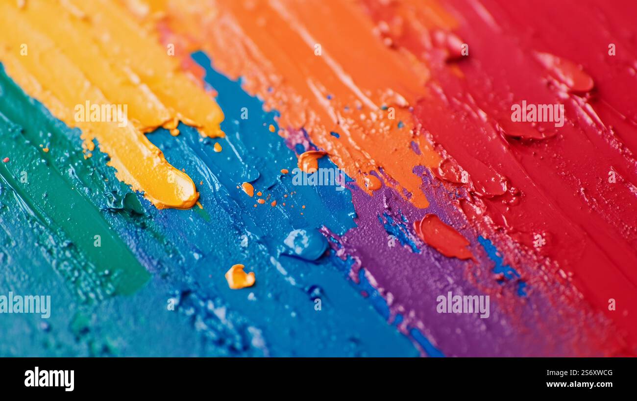 Vibrant Multicolored Paint Splashes Frozen in Dynamic Motion,Providing ...