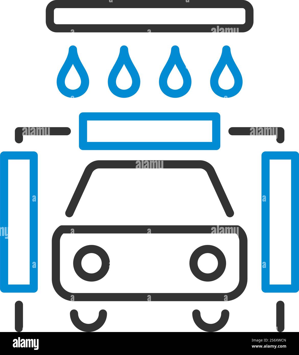 Car Wash Icon. Editable Bold Outline With Color Fill Design. Vector ...