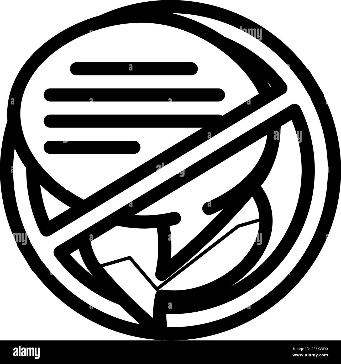 refusal to communicate in real life line icon vector. refusal to ...