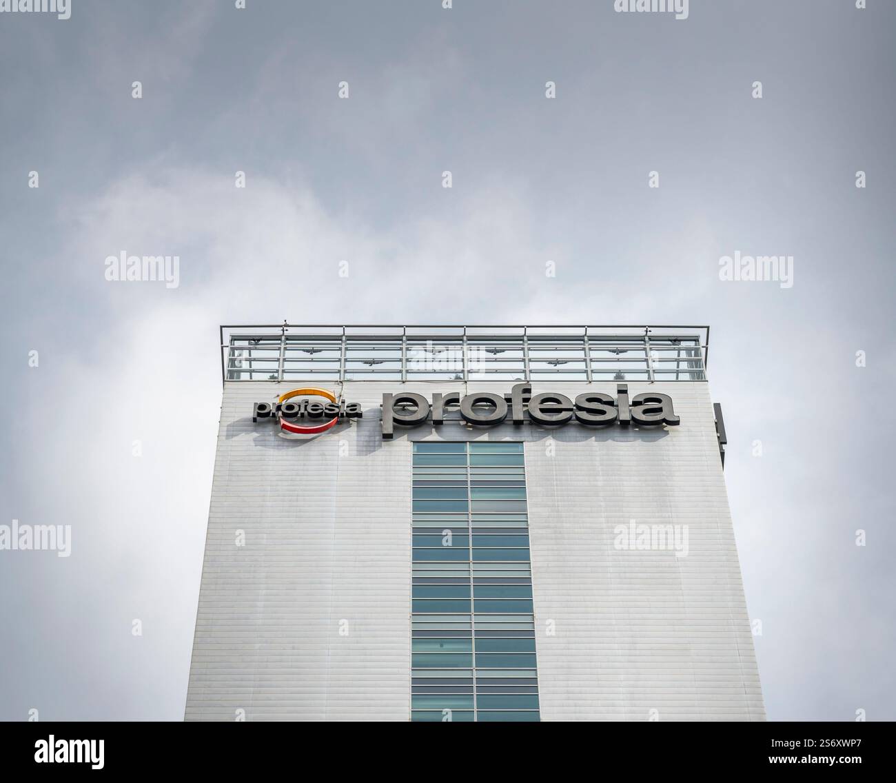 Bratislava, Slovakia - April, 20, 2024 : Profesia sign on the tall ...