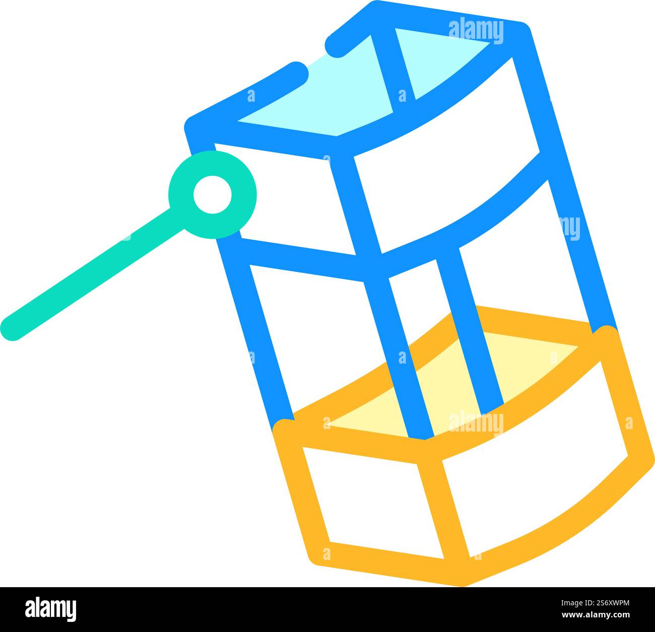 box kite fly color icon vector. box kite fly sign. isolated symbol ...