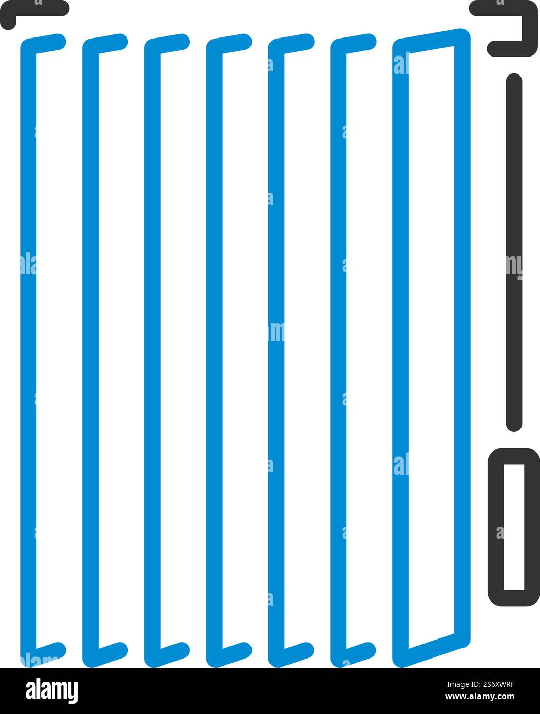 Office Vertical Blinds Icon. Editable Bold Outline With Color Fill ...