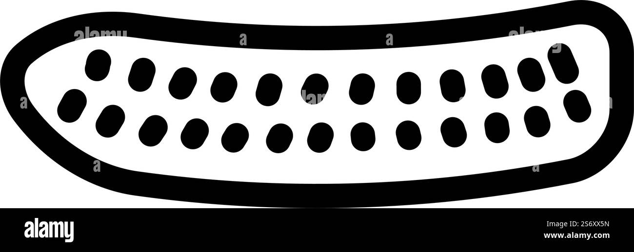 cucumber cut line icon vector. cucumber cut sign. isolated contour ...