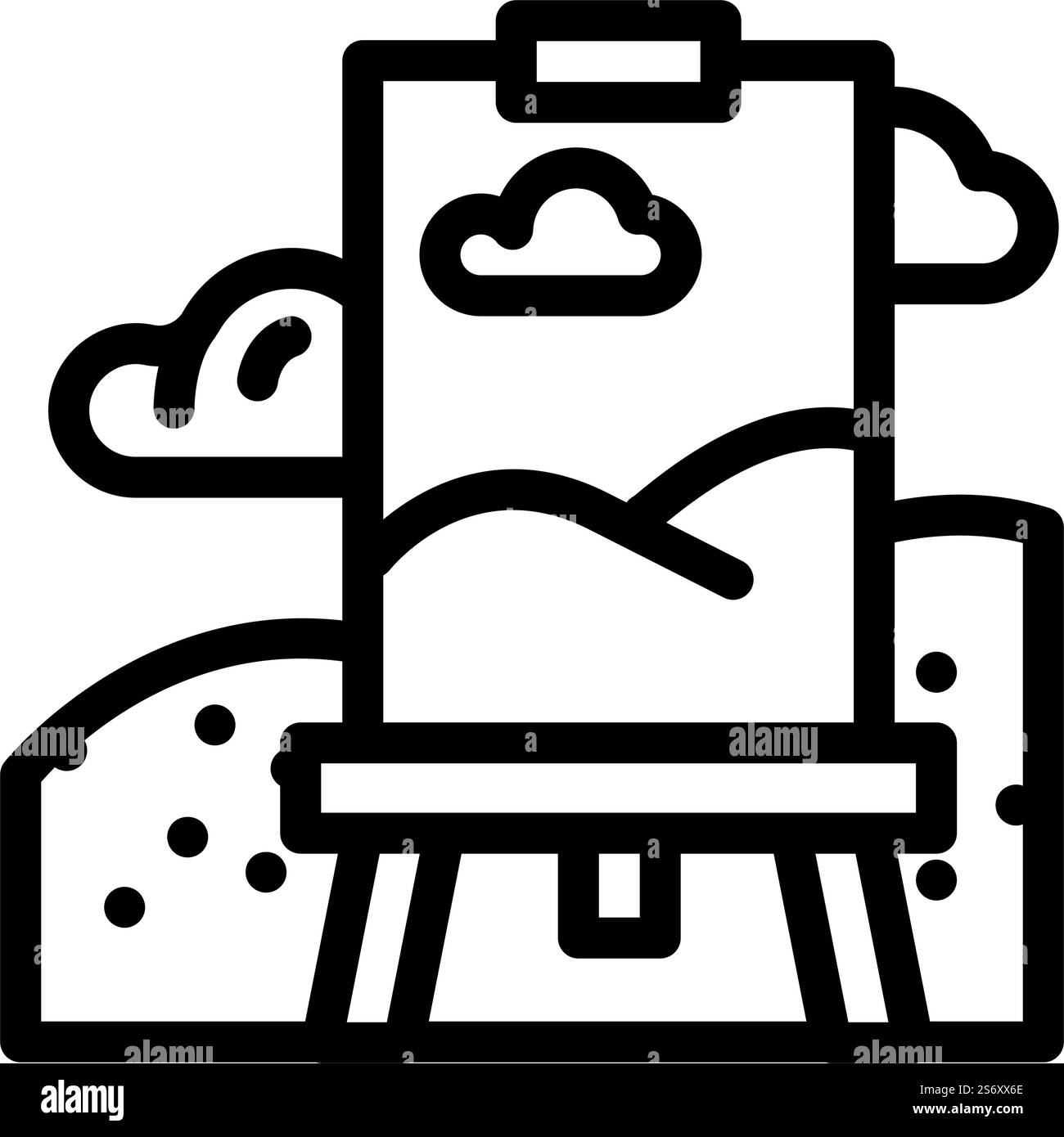 art school line icon vector. art school sign. isolated contour symbol ...