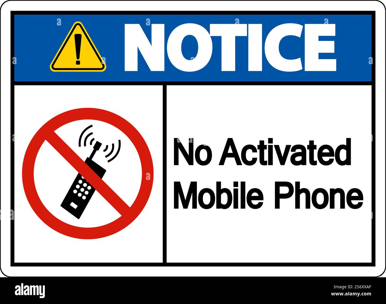 Notice No Activated Mobile Phone Sign On White Background Stock Vector ...