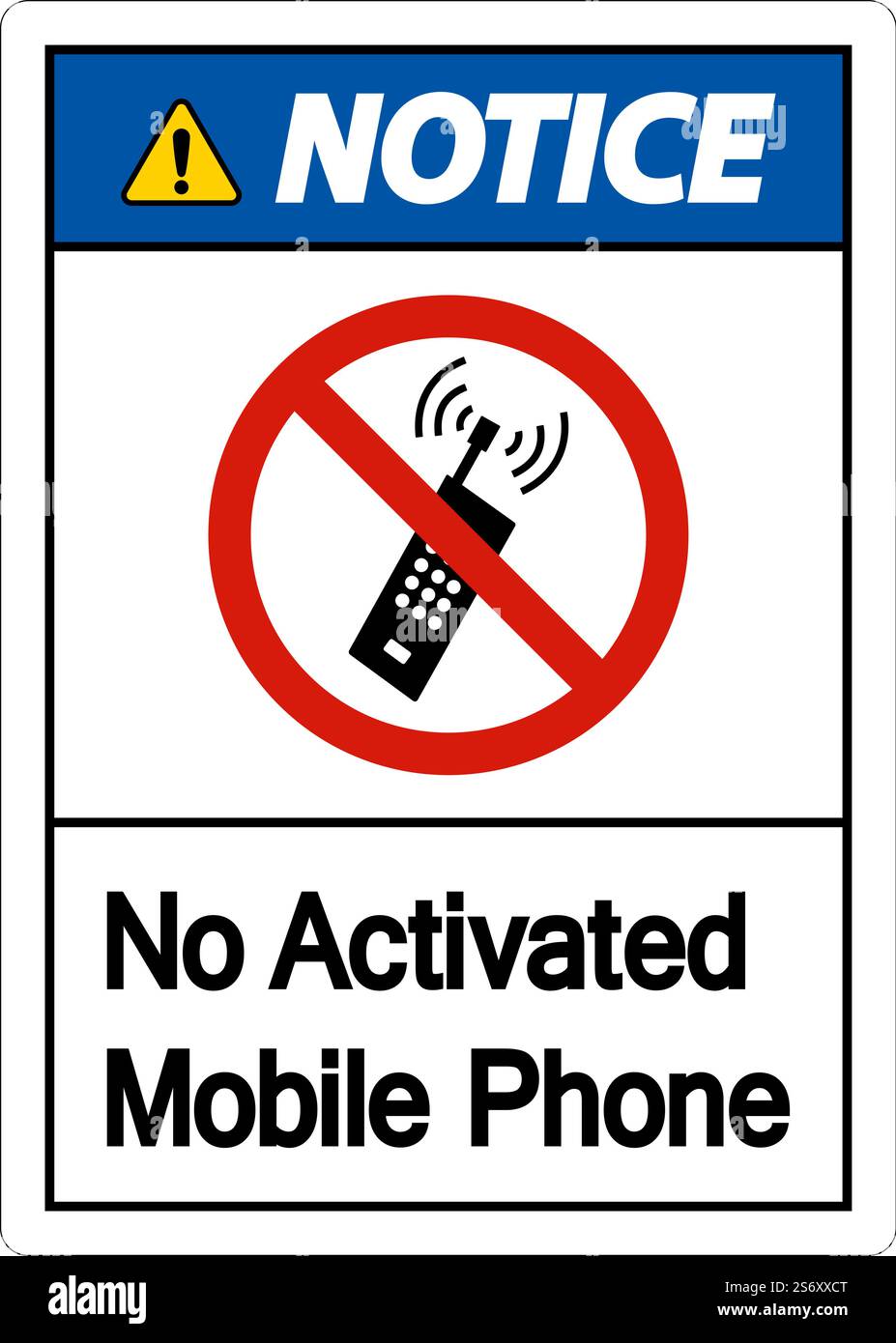 Notice No Activated Mobile Phone Sign On White Background Stock Vector ...