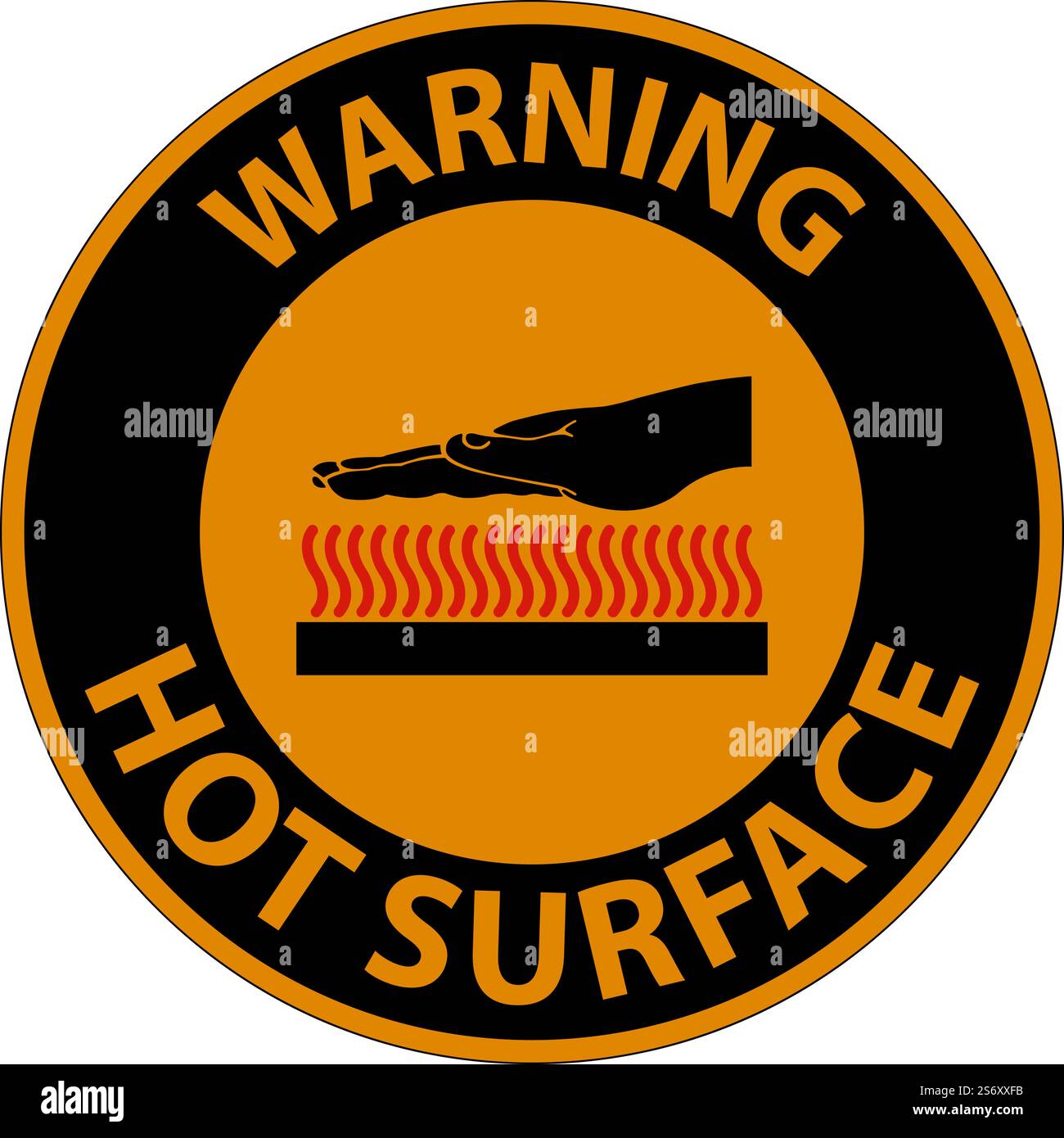 Warning Hot Surface Symbol Sign On White Background Stock Vector Image ...