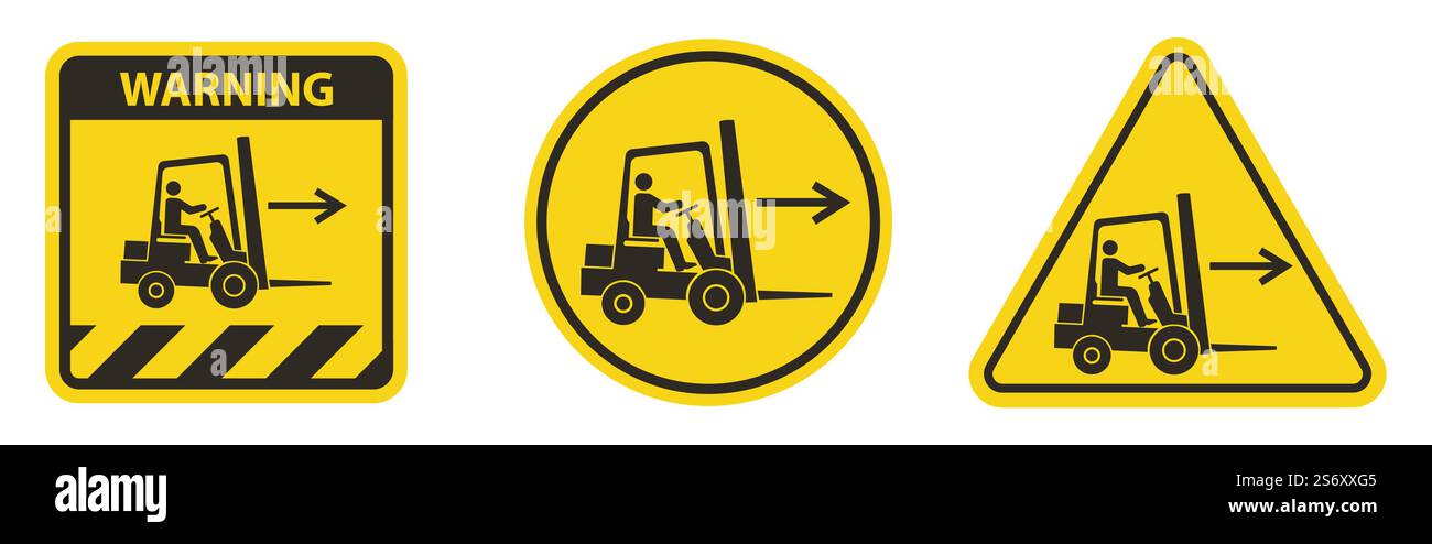 Forklift Point Right Symbol Sign Isolate On White Background,Vector ...