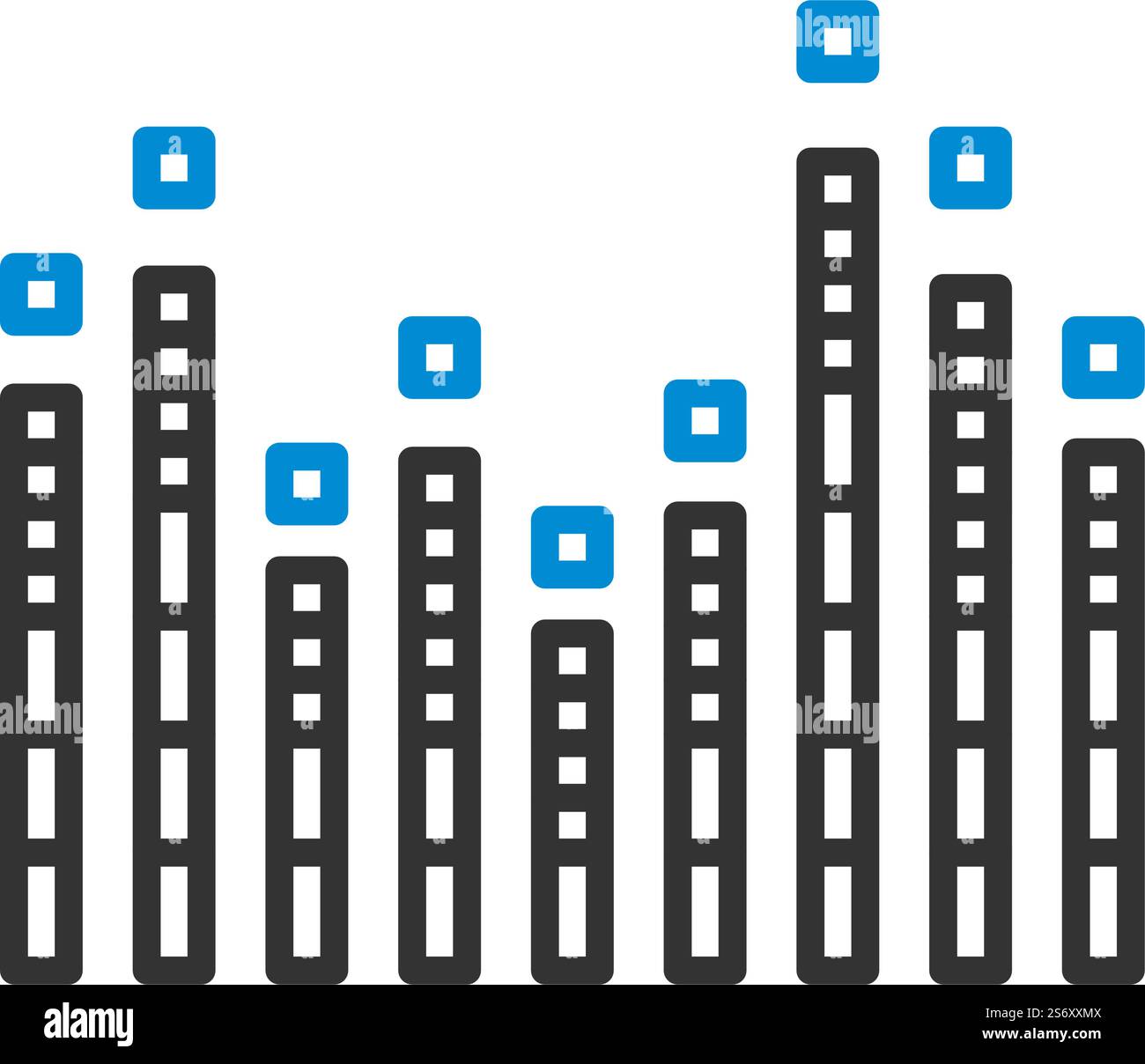 Graphic Equalizer Icon. Editable Bold Outline With Color Fill Design ...