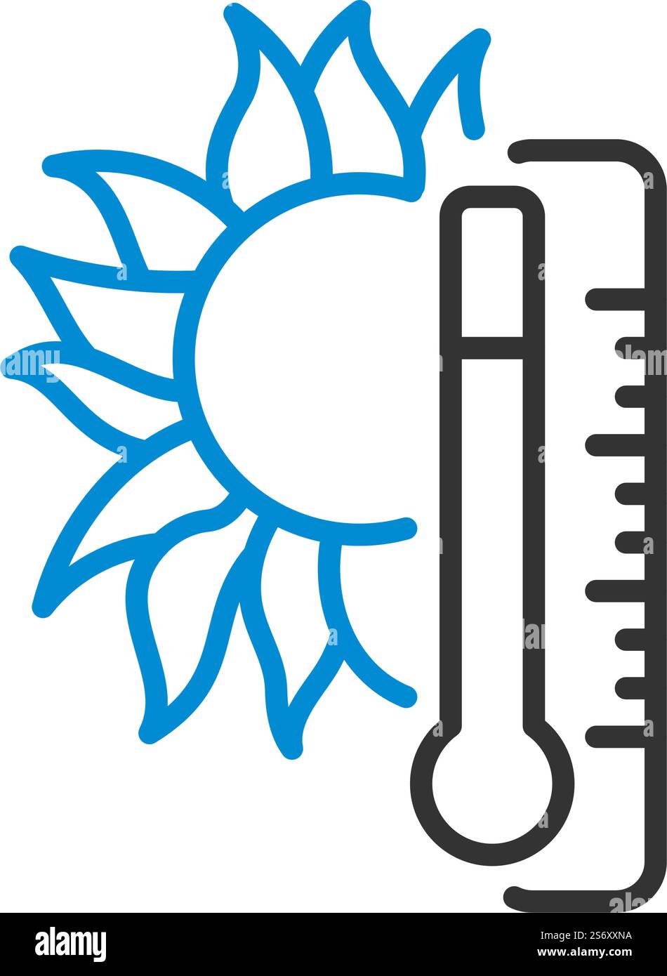 Summer Heat Icon. Editable Bold Outline With Color Fill Design. Vector ...