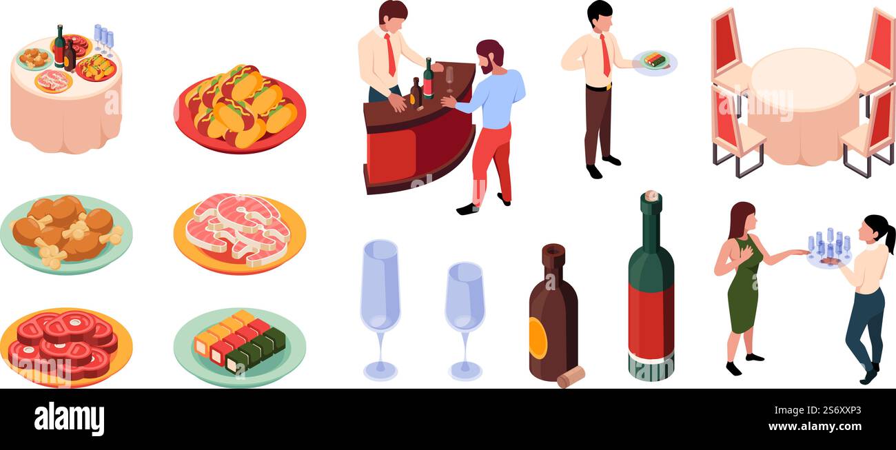 Caterers and meal Stock Vector Images - Alamy