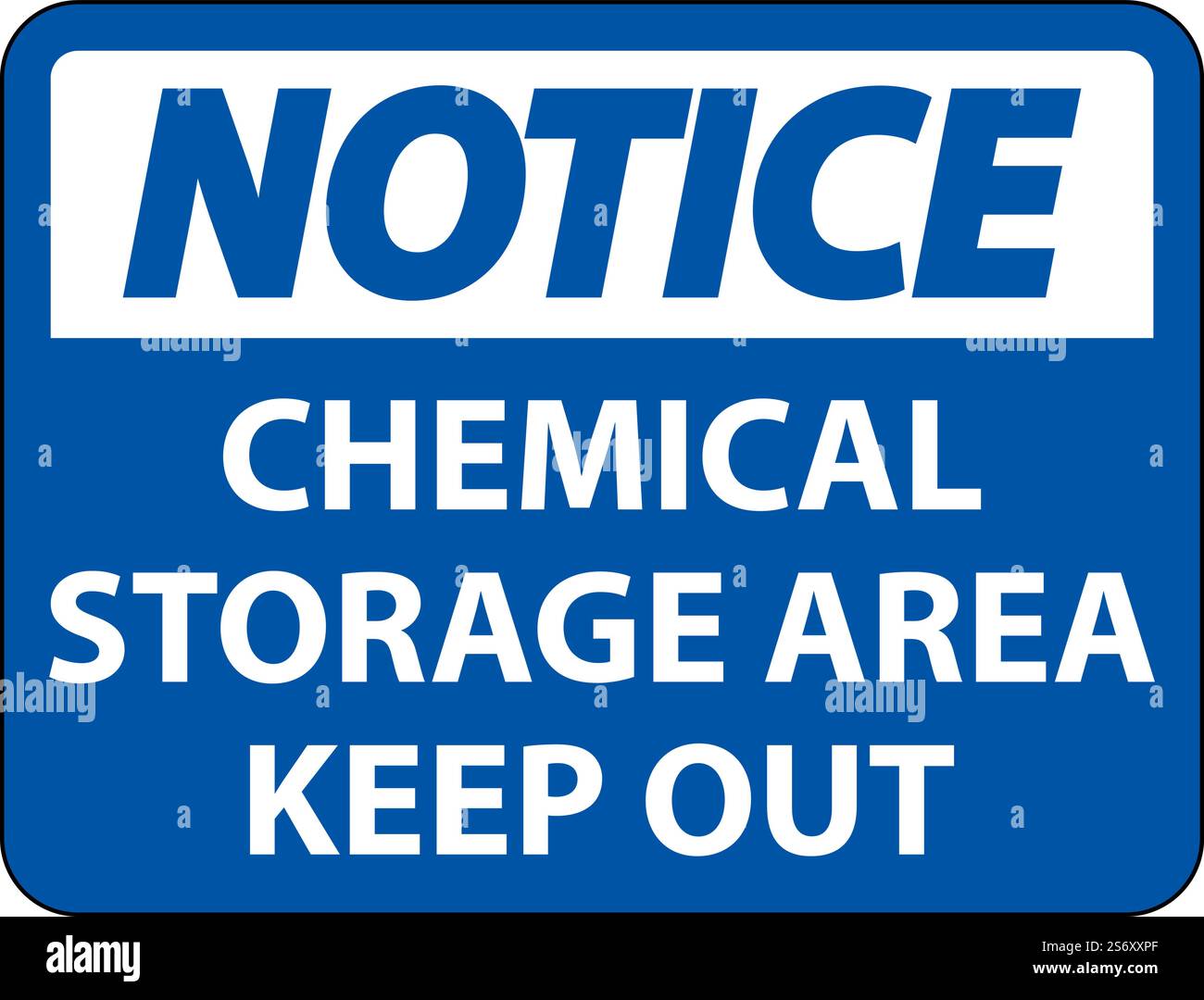 Notice Chemical Storage Area Keep Out Sign Stock Vector Image & Art - Alamy