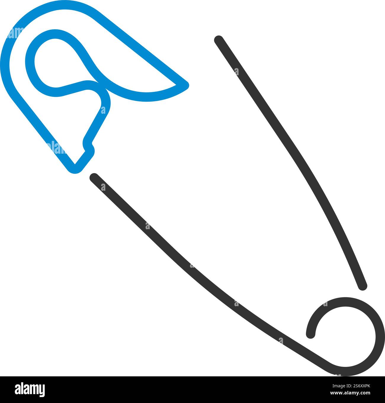 Tailor Safety Pin Icon. Editable Bold Outline With Color Fill Design ...