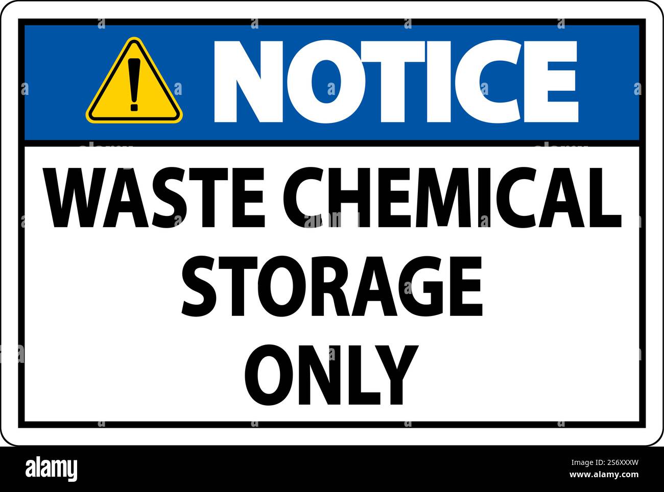 Notice Waste Chemical Storage Only Label Stock Vector Image & Art - Alamy