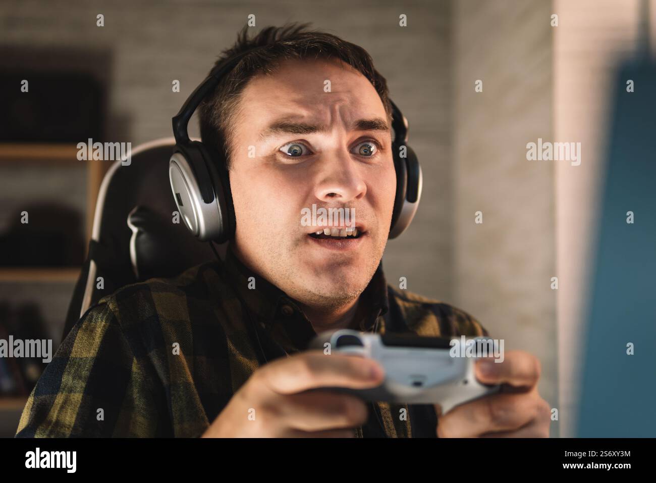 Close up hand of young man playing games. Attractive beautiful sport ...