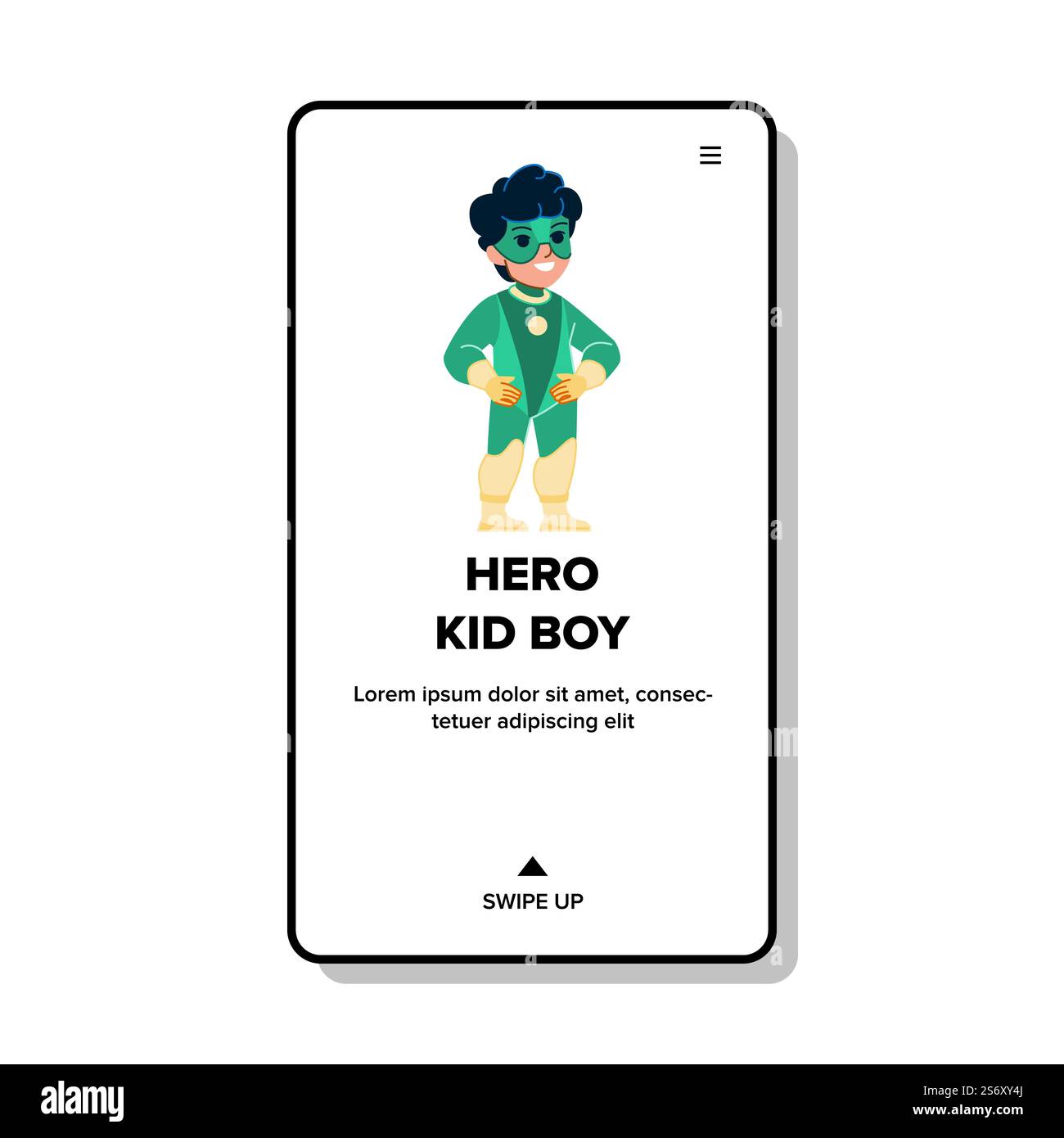hero kid boy vector. super child, success power, happy dream hero kid ...
