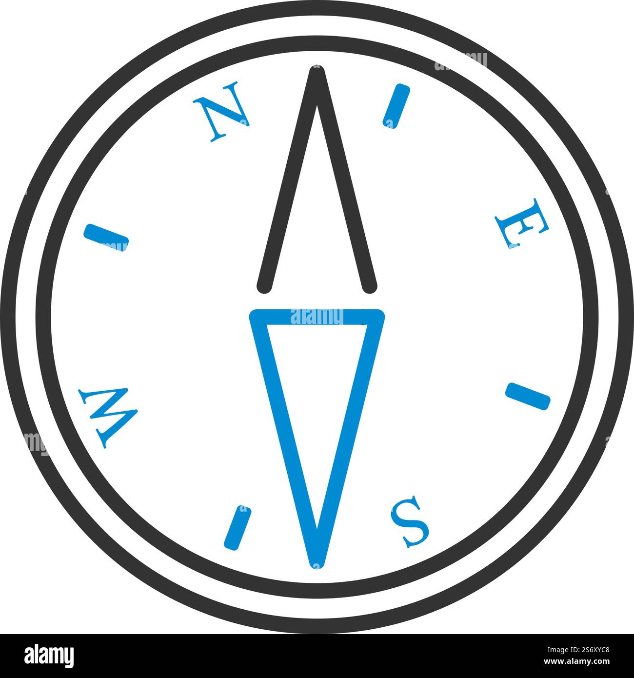 Icon Of Compass. Editable Bold Outline With Color Fill Design. Vector ...