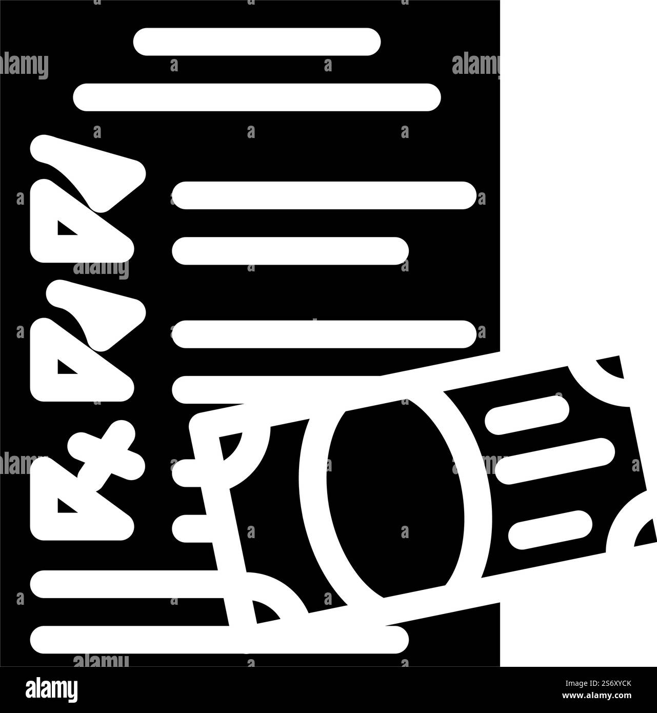 checklist check glyph icon vector. checklist check sign. isolated ...