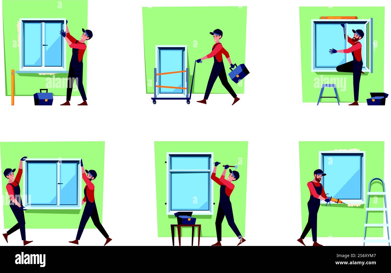 Plastic window installing. Interior fix problems with pvc doors and ...