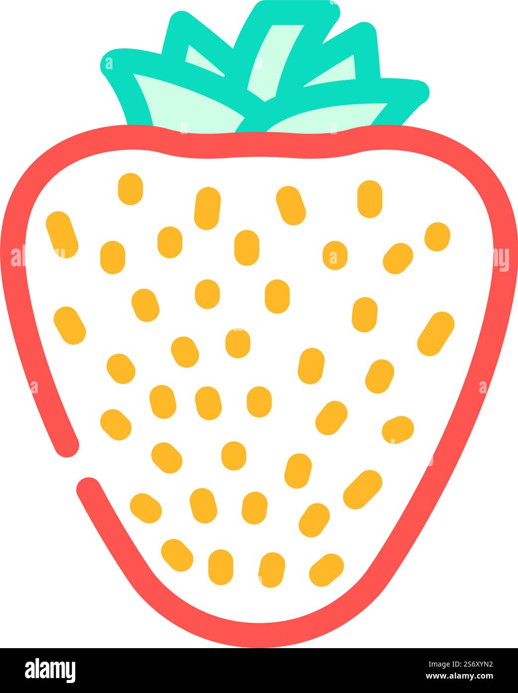 strawberry one whole color icon vector. strawberry one whole sign ...