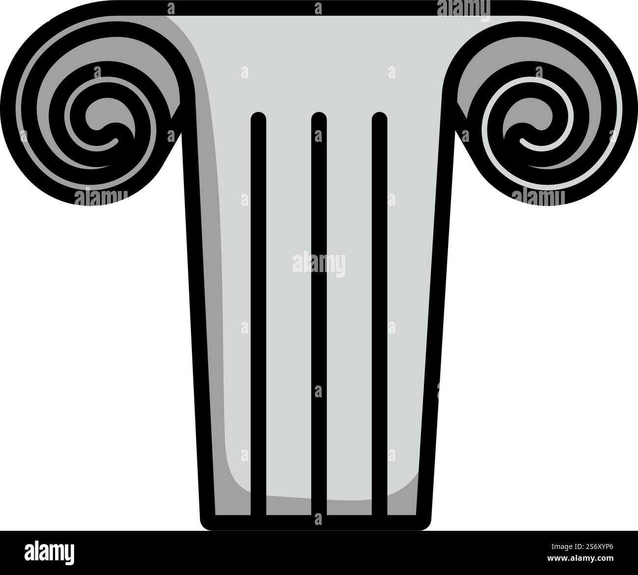 Icon Of Antique Column. Editable Bold Outline With Color Fill Design ...