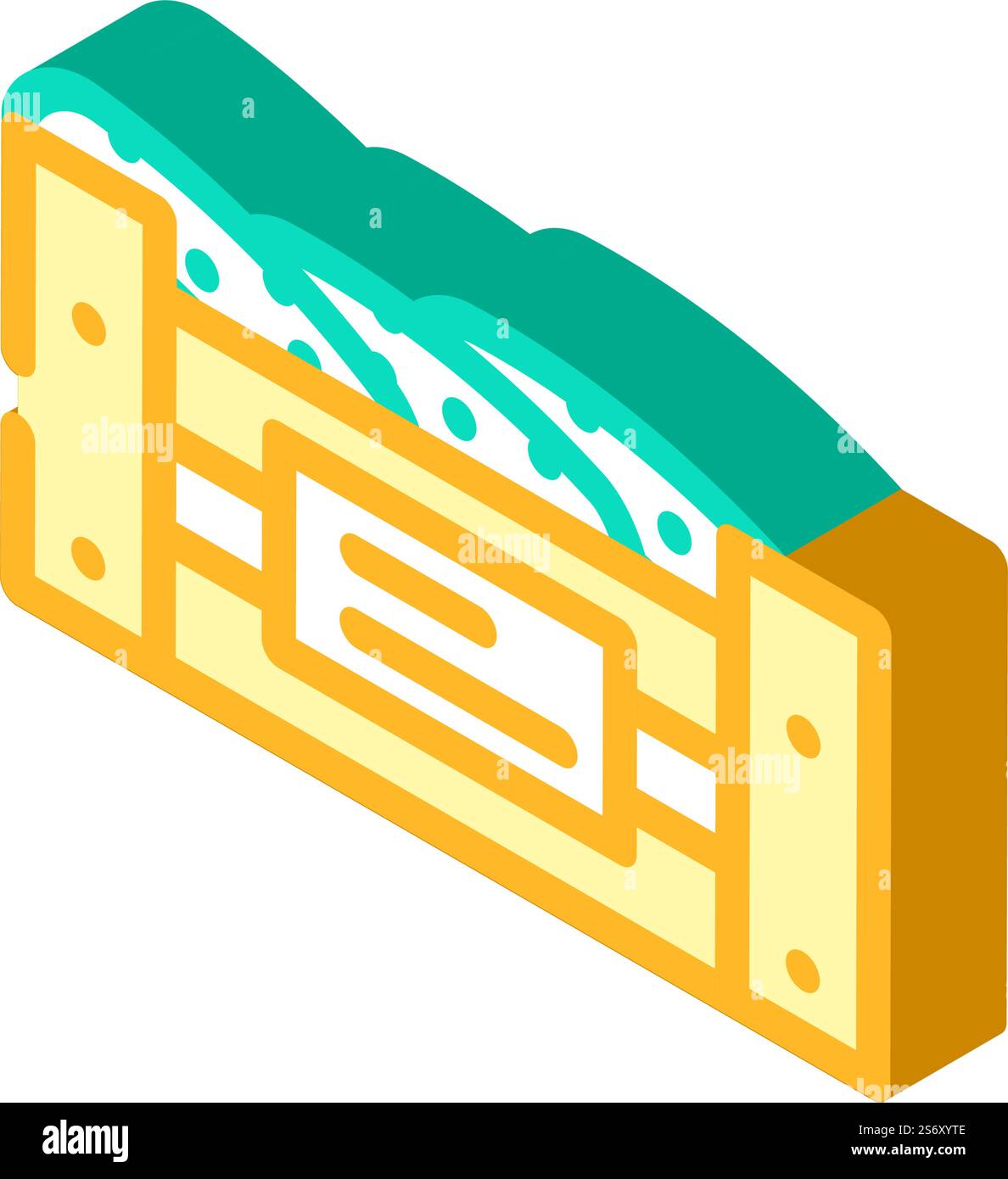 box of cucumbers isometric icon vector. box of cucumbers sign. isolated ...