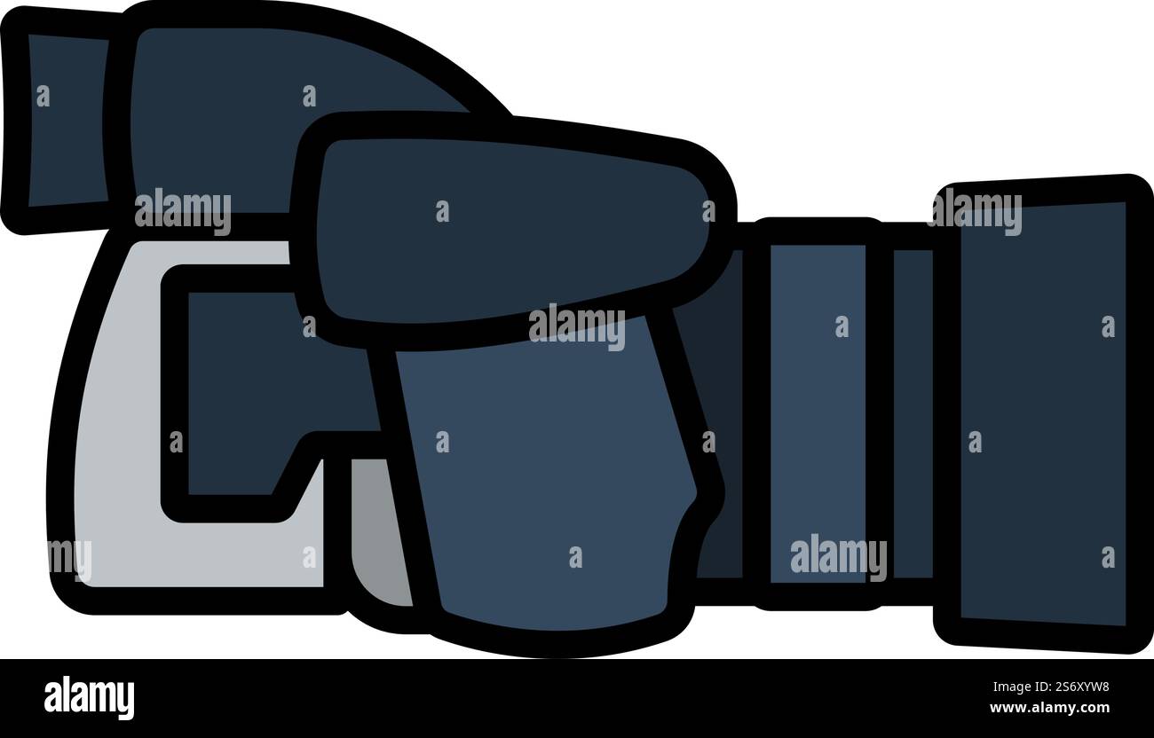 Icon Of Premium Photo Camera. Editable Bold Outline With Color Fill ...