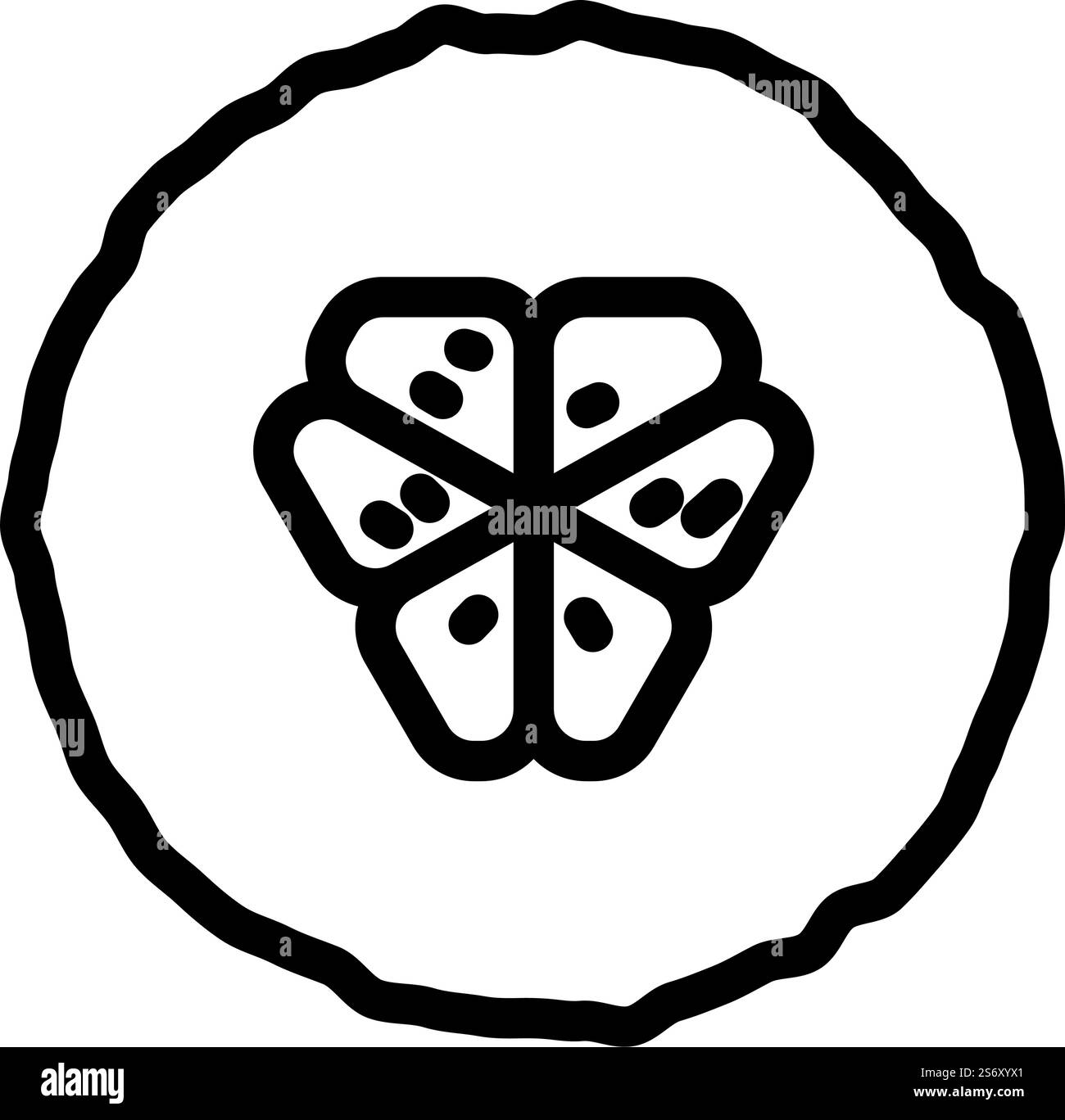 cut cucumber line icon vector. cut cucumber sign. isolated contour ...