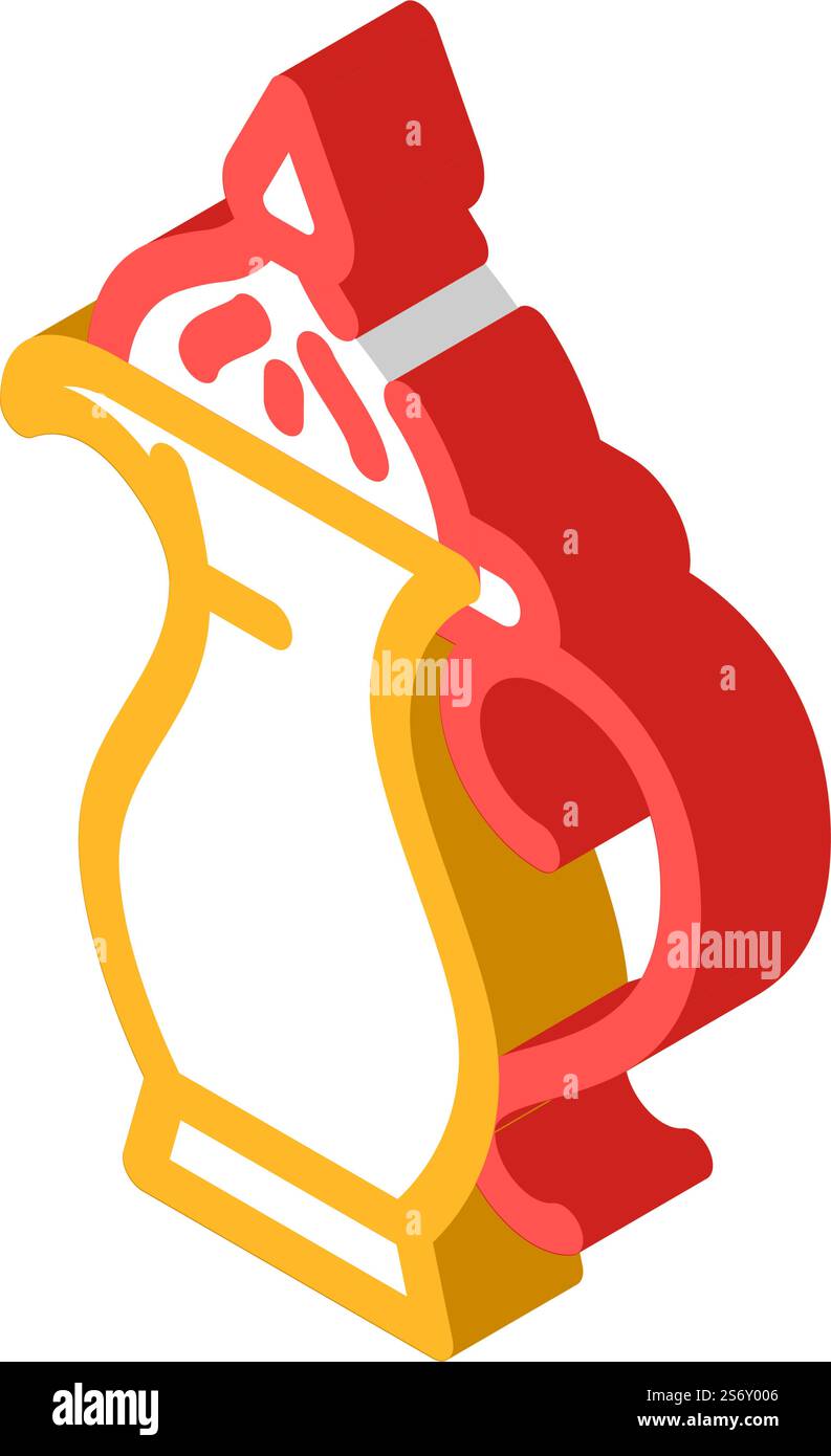 arabic jug souvenir isometric icon vector. arabic jug souvenir sign ...
