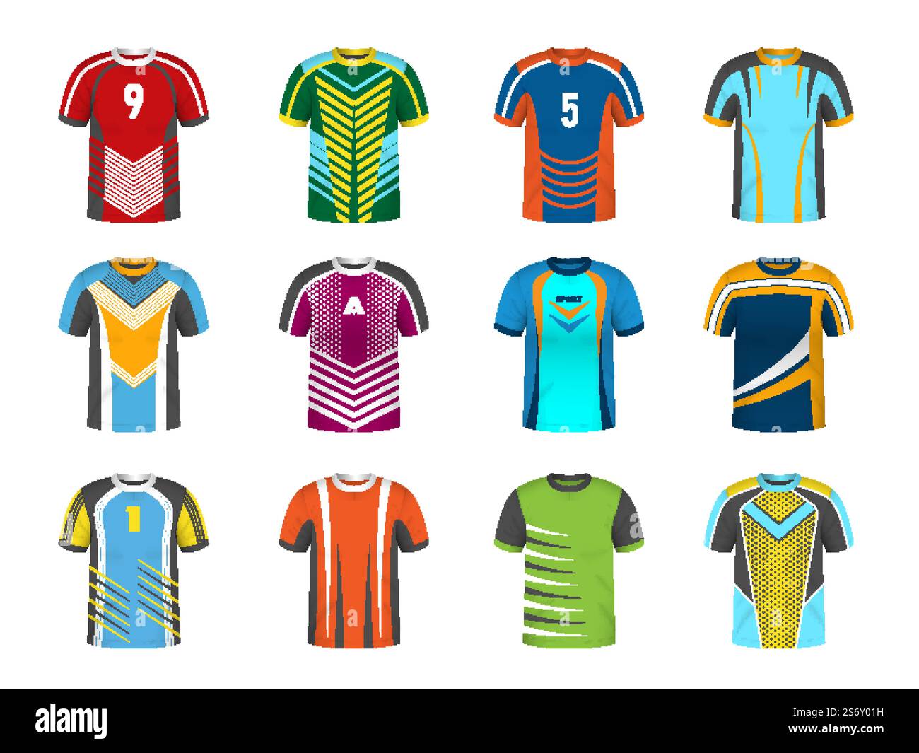 Football players shirts Stock Vector Images - Alamy