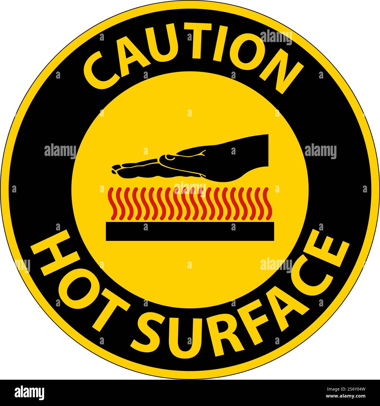 Caution Hot Surface Symbol Sign On White Background Stock Vector Image ...