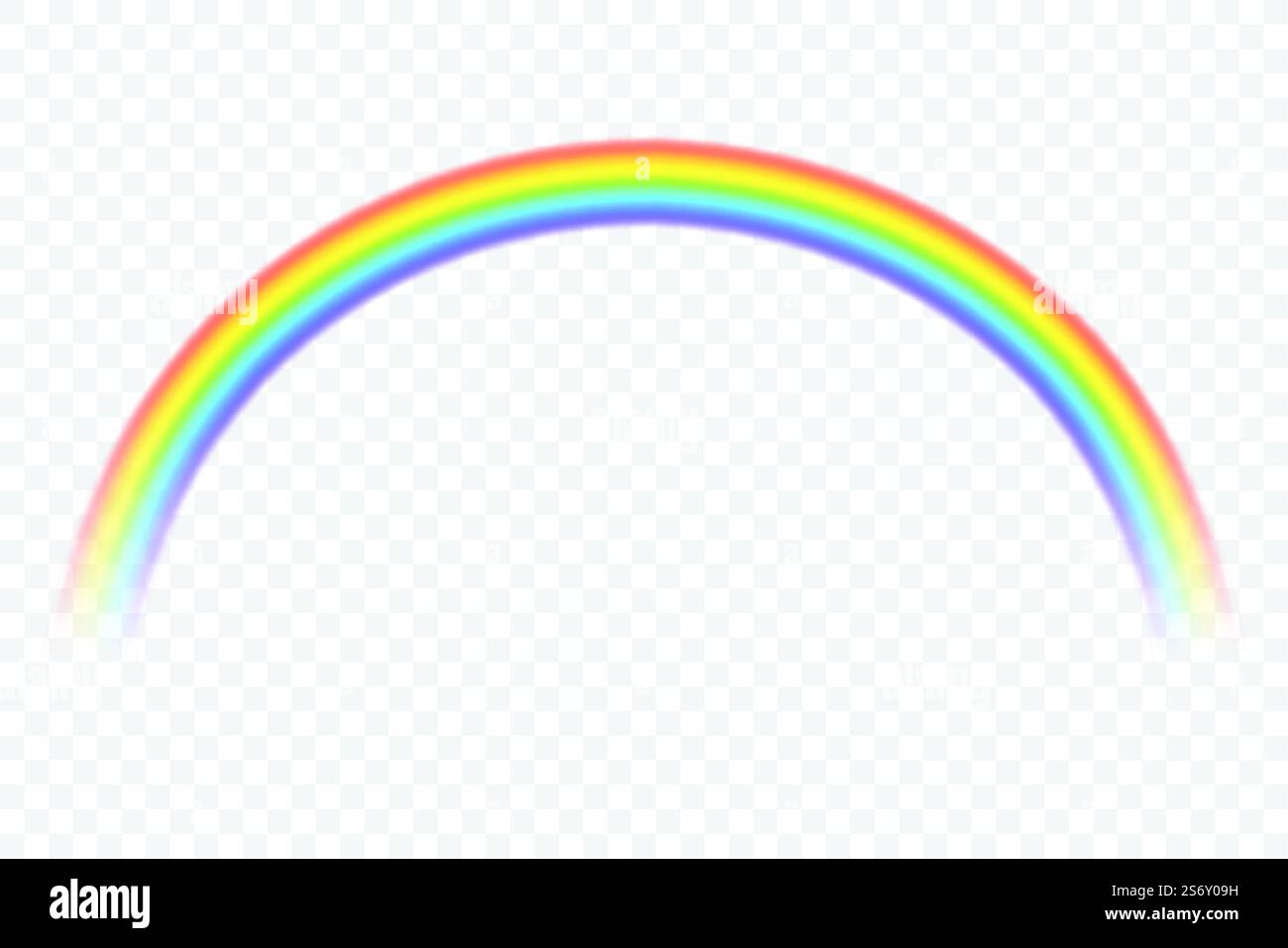 realistic rainbow on transparent background Stock Vector Image & Art ...